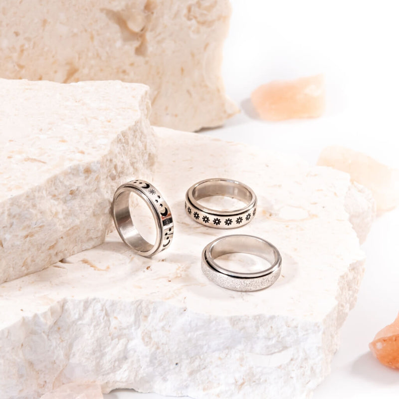 Fidget Rings Stainless Steel - Calming Classics Bundle | Fidget & Save ...
